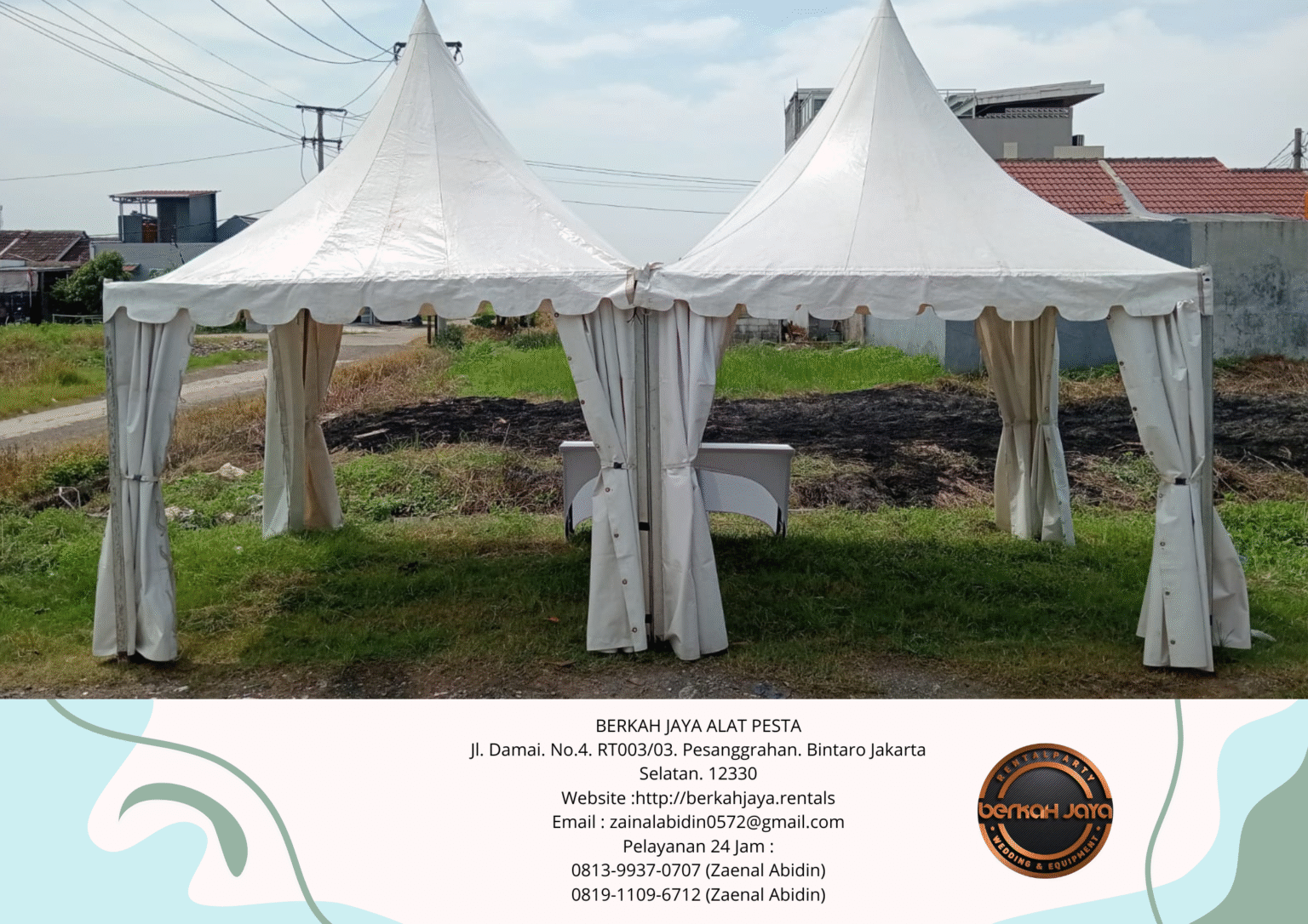 Sewa Tenda Bazzar Kerucut Atap Putih Di Jakarta Selatan